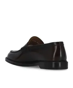DOUCAL'S Penny-slot Almond Toe Loafers - Black
