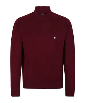 VIVIENNE WESTWOOD Orb Embroidered Fisherman Jumper - Brown