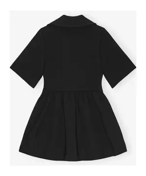 GANNI Bonded Crepe Mini Dress With Zip Fastening
