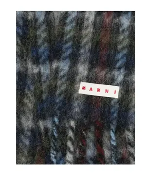 Marni Checked Fringed Scarf