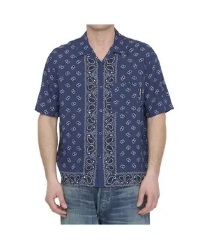 Palm Angels Paisley Printed Bowling Shirt