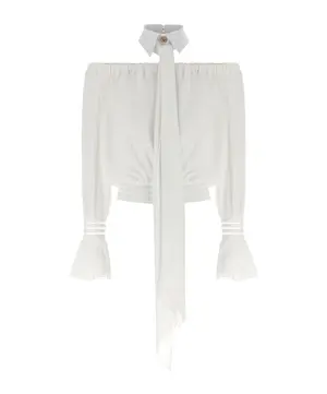 Elisabetta Franchi Tie Neck Blouses