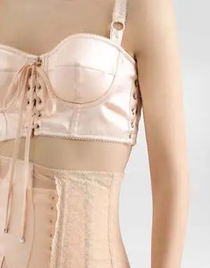 Dolce & Gabbana Lace-up Satin Corset