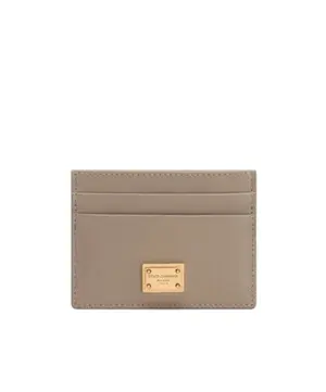 Dolce & Gabbana Logo-plaque Cardholder - Beige