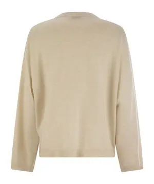 Brunello Cucinelli Ribbed Crew Neck Jumper With Pocket