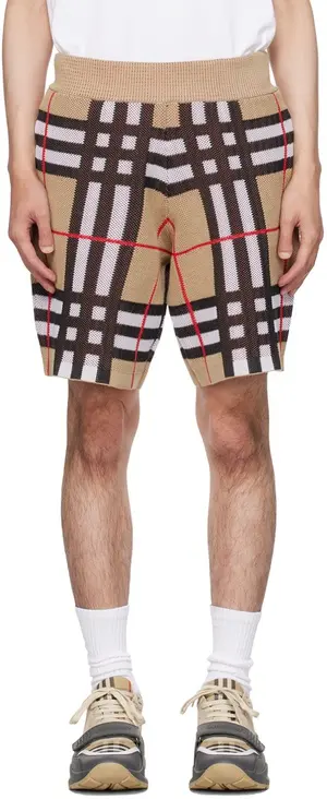 Burberry Checked Knee-length Knitted Shorts