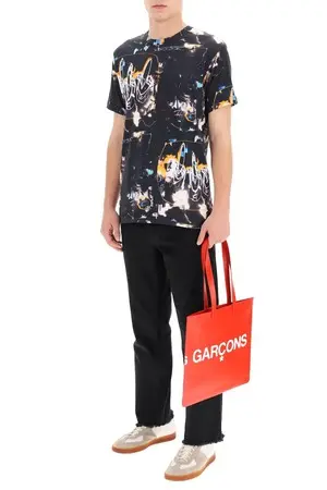 Comme Des Garçons Logo Tote Bag - Red