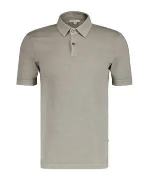 JAMES PERSE Short-sleeve Supima-cotton Polo Shirt - Gray
