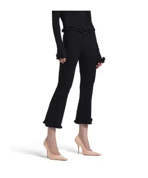 Balenciaga Flared Capri Pants With Bb Jacquard Logo
