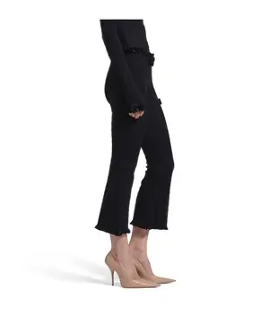Balenciaga Flared Capri Pants With Bb Jacquard Logo