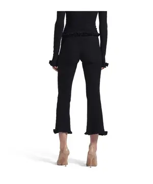 Balenciaga Flared Capri Pants With Bb Jacquard Logo