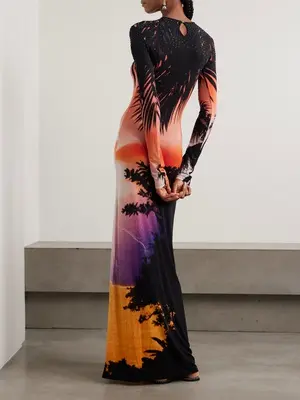 Rabanne Thunderstorm-printed Maxi Dress - Multi-color