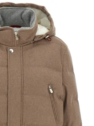 Brunello Cucinelli Zip-up Hooded Jacket - Brown