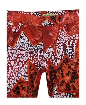 Versace Printed Straight Leg Casual Pants