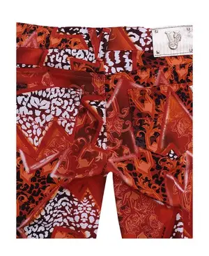 Versace Printed Straight Leg Casual Pants