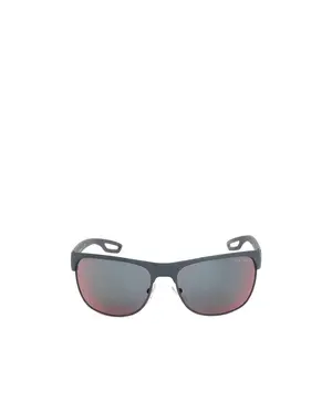 Prada Rectangular Sunglasses With Logo Detail - Gray