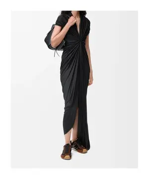 Loewe Gathered Draped Sleeveless Dress