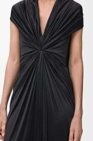 Loewe Gathered Draped Sleeveless Dress