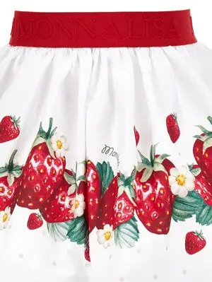 Monnalisa Printed Strawberry Skirt
