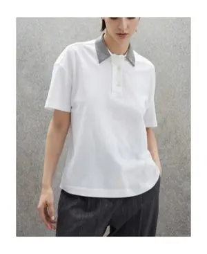Brunello Cucinelli Stud Embellished Short-sleeved Polo Shirt