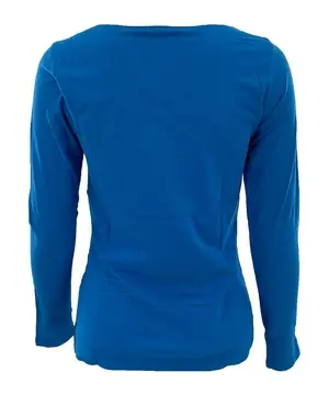 Emporio Armani Embellished Logo Long Sleeve T-shirt - Blue