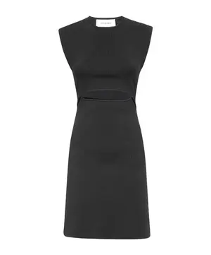 YVES SALOMON Ribbed Knit Cut-out Dress