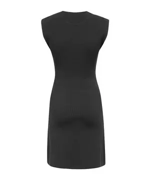 YVES SALOMON Ribbed Knit Cut-out Dress