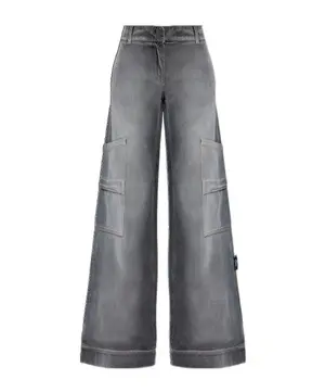 Off-white Ankle Length Pants For Women