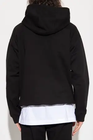 Versace Logo Print Hoodie - Black