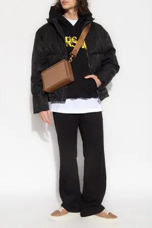 Versace Logo Print Hoodie - Black