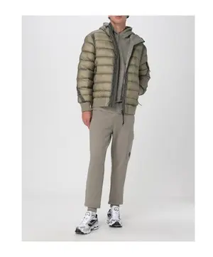C.P. COMPANY Hooded Fleece Sweater With Kangaroo Pocket - Gray