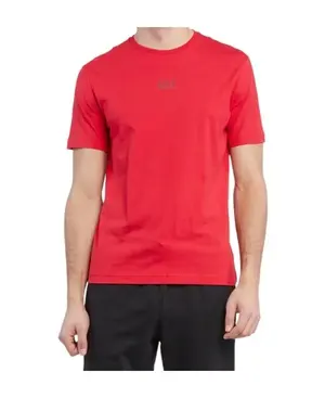 EA7 T-shirt With Round Neck And Short Sleeves - Red