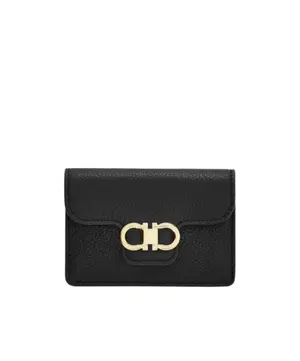 FERRAGAMO Gancini Key Holder - Black