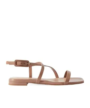 GIANVITO ROSSI Tokio Open-toe Flat Sandals - Brown
