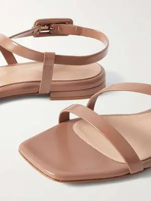 GIANVITO ROSSI Tokio Open-toe Flat Sandals - Brown