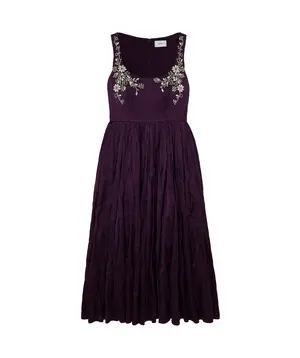 Erdem Sleeveless Embellished Midi Dress