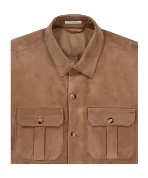 Boglioli Button-up Overshirt Jacket - Brown