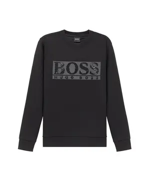 Hugo Boss Embellished Logo Crew Neck Sweatshirt