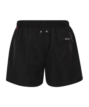 Kiton Short Drawstring Swim Shorts - Black