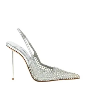 LE SILLA Gilda Embellished Mesh Slingback Pumps