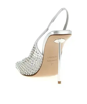 LE SILLA Gilda Embellished Mesh Slingback Pumps
