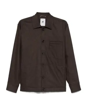 PT TORINO Casual Jacket With Wide Collar - Brown