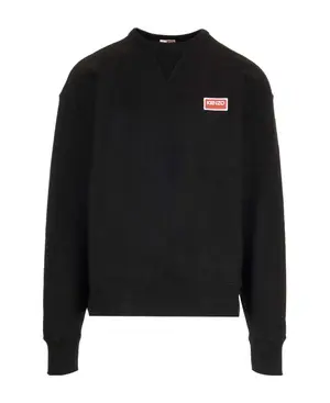 Kenzo Embroidered Logo Crewneck Sweatshirt - Black