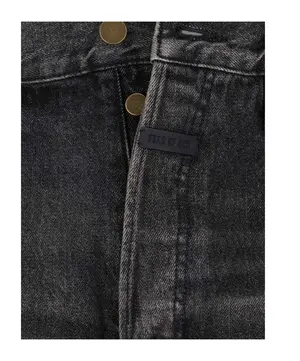 Fear Of God Straight-leg Distressed Jeans - Black