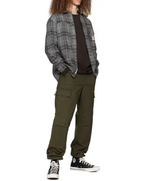 Carhartt Work In Progress Straight Leg Logo Patch Cargo Pants