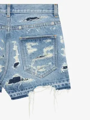 Givenchy Mini Distressed Denim Shorts