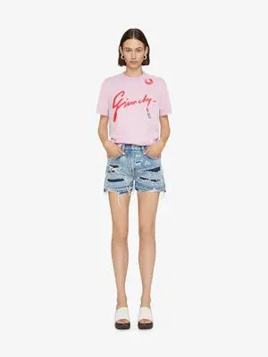 Givenchy Mini Distressed Denim Shorts