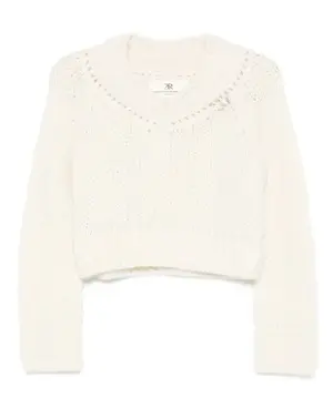 Ermanno Scervino V-neck Cropped Sweater