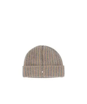 Lorena Antoniazzi Striped Knit Beanie - Gray