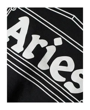 Aries Logo Printed Crewneck Sweatshirt - Black